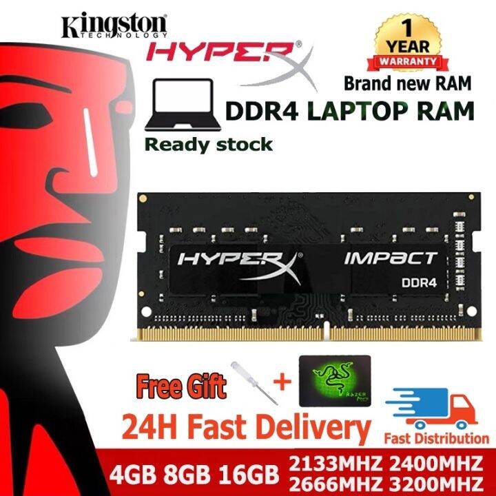☍ พร้อมส่ง แรม Kingston Hyperx Impact Laptop DDR4 RAM 4GB 8GB 16GB 2133Mhz 2400Mhz 2666Mhz ...