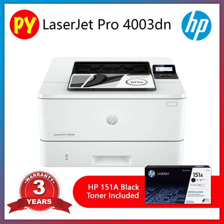 HP Laserjet Pro 4003DN | 4003DW A4 Printer (Print only, Duplex, WiFi*) | Lazada