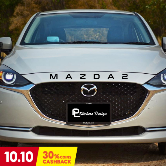 สติ๊กเกอร์ MAZDA 2 ติดตกแต่ง 1 ชุด มี 3 ชิ้น Sticker แต่งรถ | Lazada.co.th