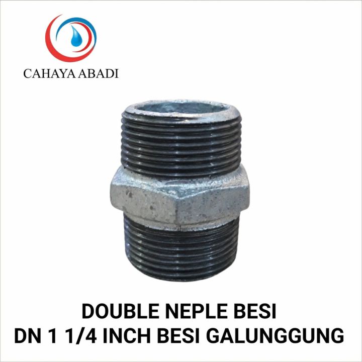 DN - DOUBLE NEPLE - 1 1/4 INCH - BESI - DOBEL NEPEL | Lazada Indonesia
