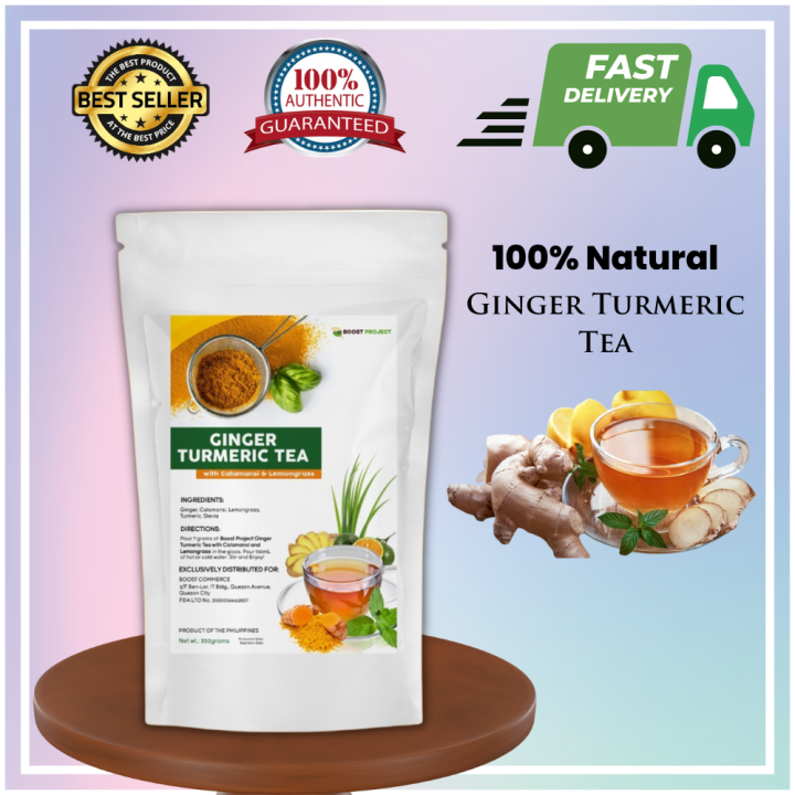 GLOWMOTION Ginger Turmeric Tea with Stevia / 100% Natural Herbal Tea ...