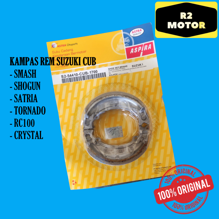 KAMPAS REM TROMOL BELAKANG PLUS PER SUZUKI CUB SMASH SHOGUN SATRIA ...