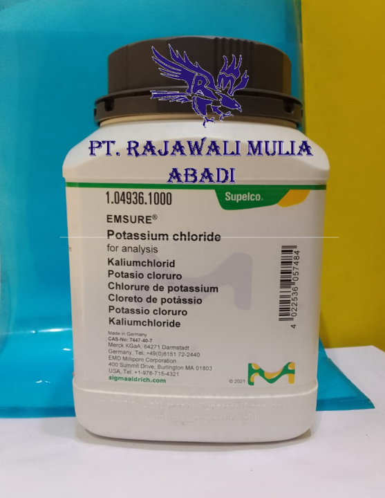Potassium Chloride / Kalium Klorida 1 kg MERCK 1.04936.1000 bukan SIGMA-ALDRICH, OXOID, HIMEDIA ...