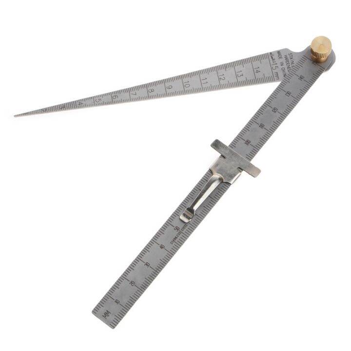 Taper Gauge Depth Gap Ruler Wedge Feeler 0 15mm Stainless Steel Hole ...