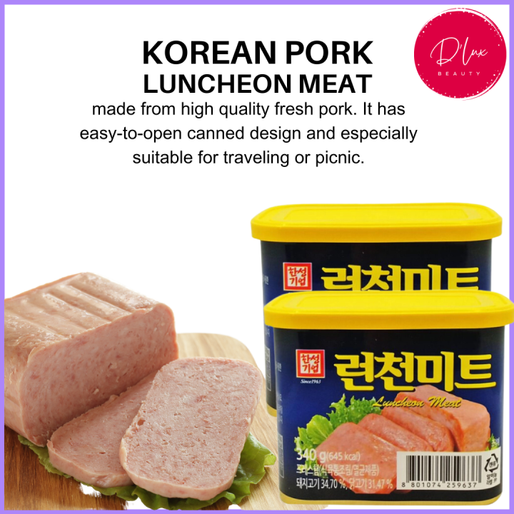 Hansung Luncheon Meat 340g Healthy Korean Pork Luncheon Meat Canned ...