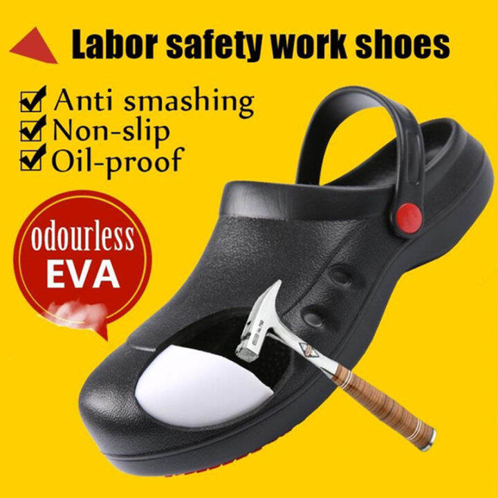 EIFAK Steel Toe Cap Chef Shoes for Men Women Cros Style Kitchen Work ...