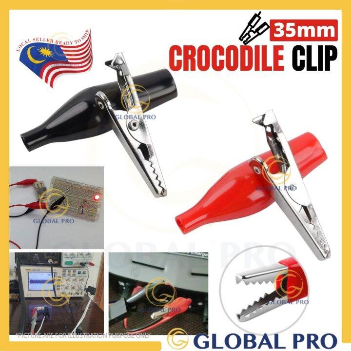 [1PC] 35MM Metal Alligator Clip Crocodile Electrical Clamp Multimeter ...