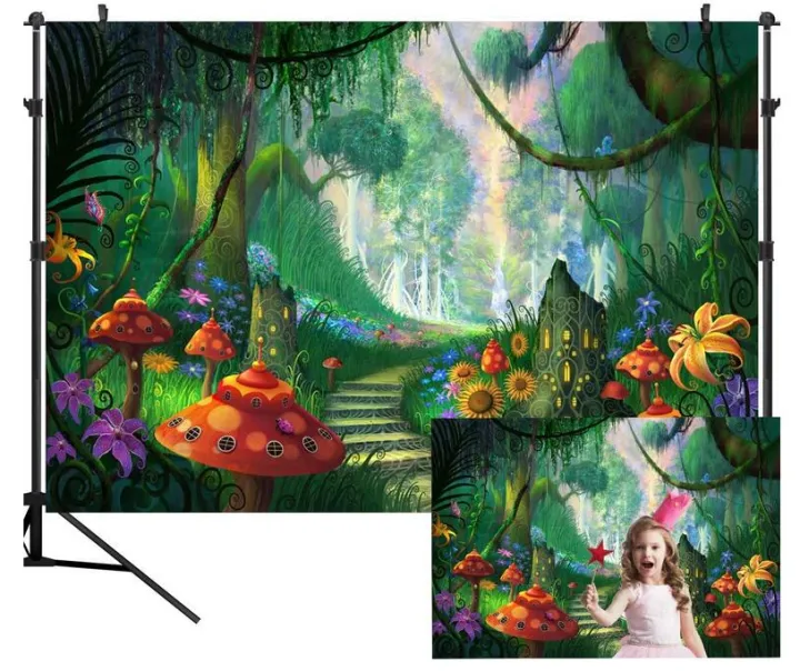 Beautiful Forest Path Backdrop Enchanted Forest Background Fantasy ...