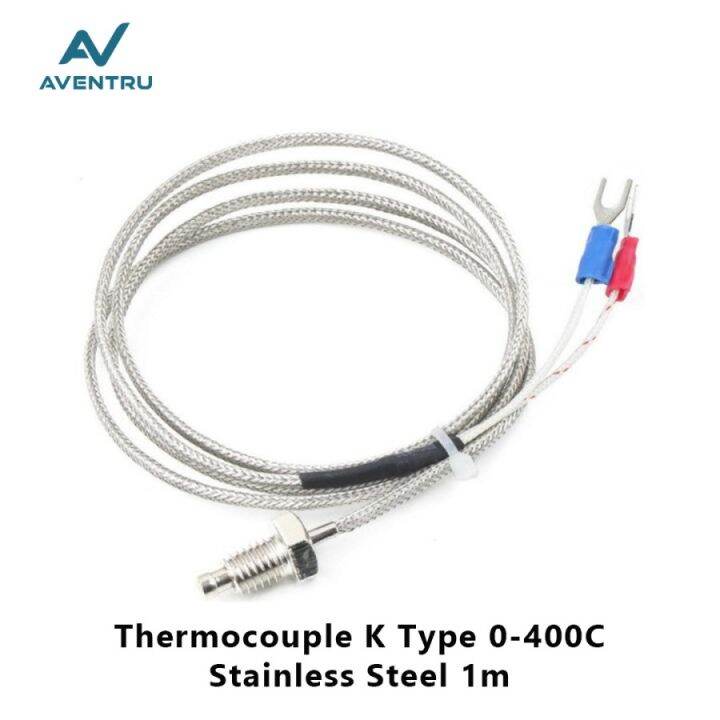 Thermocouple Probe Type K Stainless Kabel Termocouple 0-400C 1 meter ...