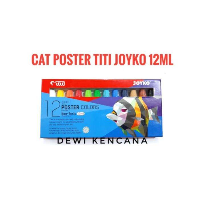 Cat Poster Set Tube 12ml TITI JOYKO / Cat Poster 1 Set isi 12 Warna ...