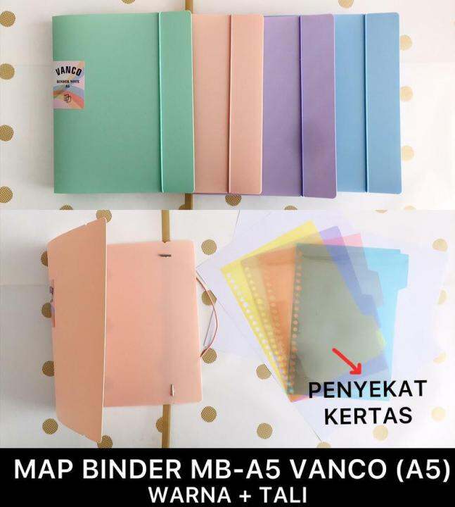 DE ROYALE - VANCO MAP BINDER / BINDER NOTE UKURAN A5 DENGAN PEMBATAS ...
