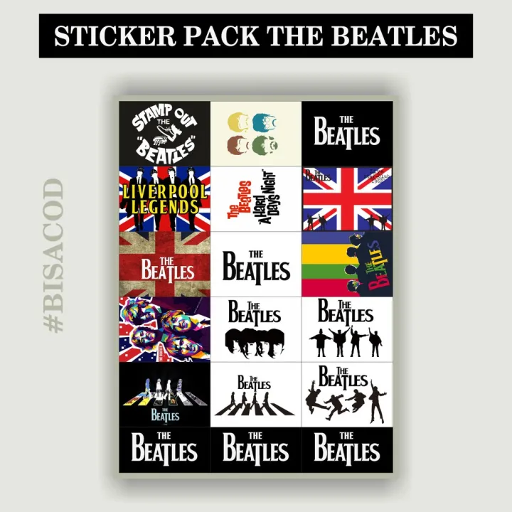 STICKER PACK DINDING AESTHETICS BAND ROCK THE BEATLES - STIKER PACK ...