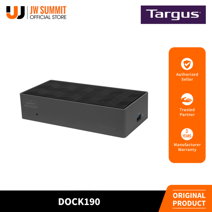 Targus DOCK190 USB-C Universal DV4K Docking Station with 100W Power ...