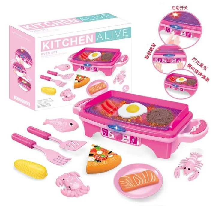 Kitchen Alive Play Set BBQ Grill with Light and Sounds Kids | Lazada PH