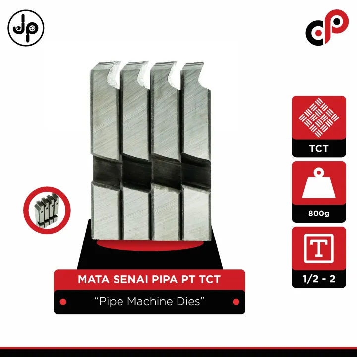 Mata Senai Pipa PT TCT 1/2 - 3/4" & 1 - 2 " | Pipe Machine Dies | Lazada Indonesia