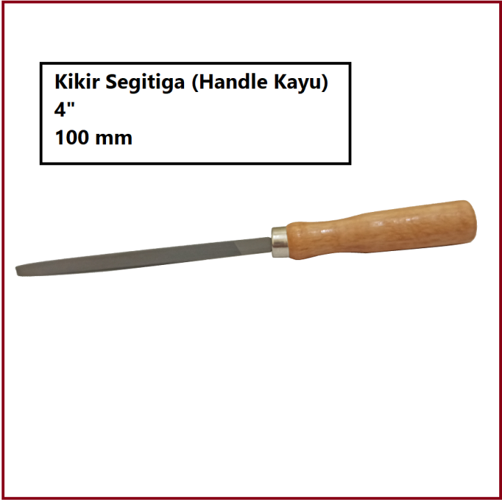 Kikir Segitiga 4" Handle Kayu YoZuri / Kikir Gergaji Kayu 4 Inch ...