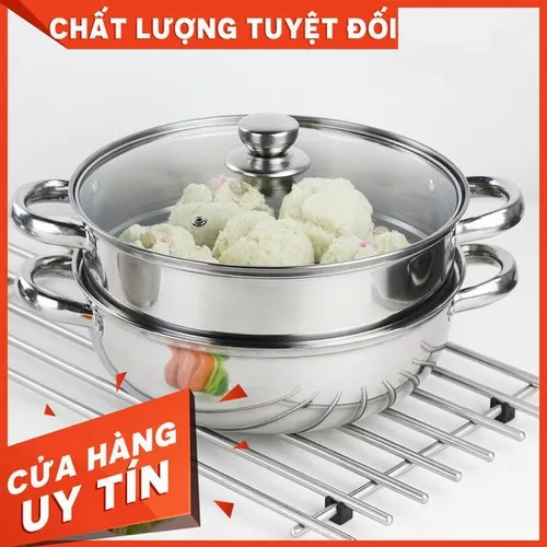 Nồi hấp đa năng 2 tầng 28cm Xửng hấp inox 2 ngăn | Lazada.vn