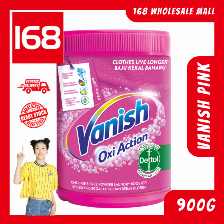 Vanish Fabric Clothes OxiAction Stain Remover Pink Powder Tub (900g ...