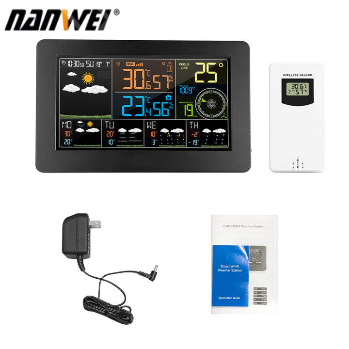NANWEI Multifunctional Color Weather Station APP Control Smart Weather ...