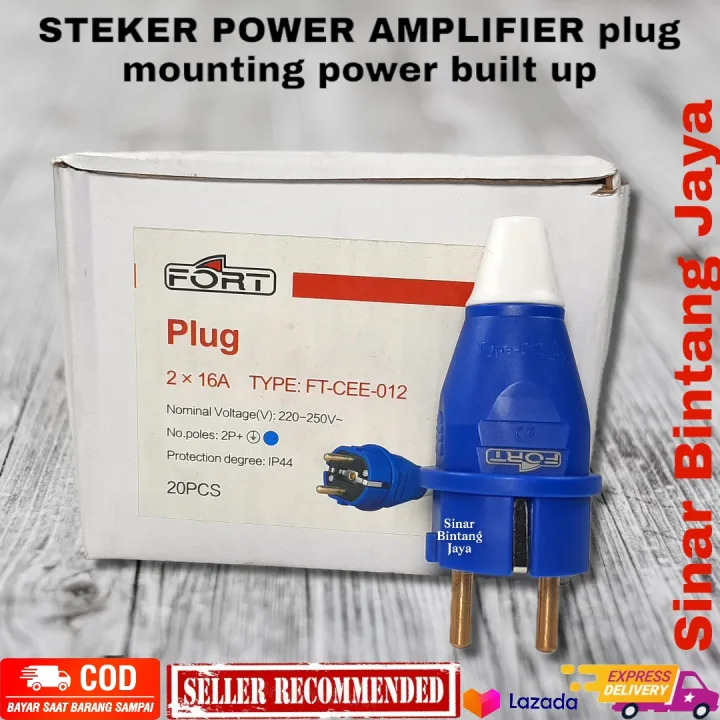 STEKER POWER AMPLIFIER FORT plug mounting power built up | Lazada Indonesia