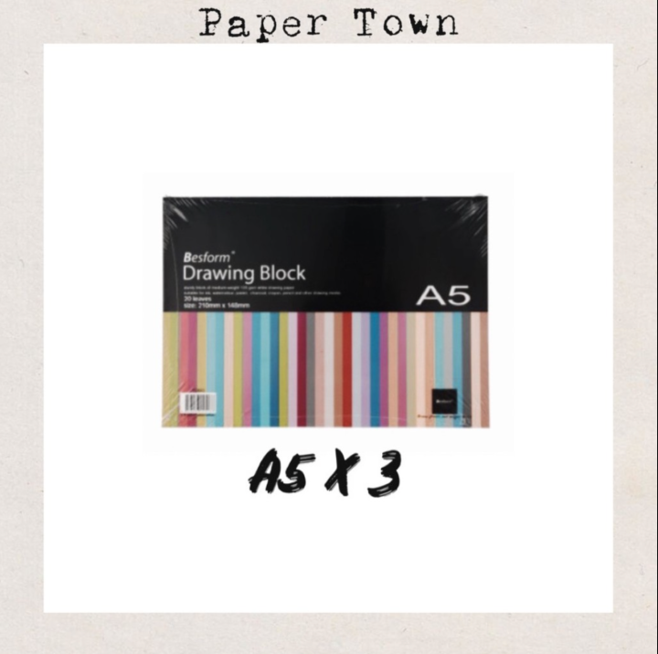Besform Drawing Block A3/A4/A5 ( Bundle of 3/5 ) | Lazada Singapore