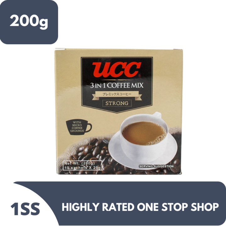UCC 3 IN 1 Coffee Strong Box 20g xc 10 Sachets | Lazada PH