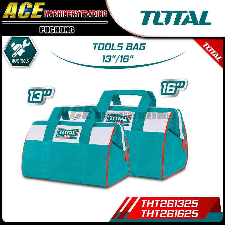 [ Total ] Tools Bag 13"/16" Inch - THT261325 / THT261625 | Lazada