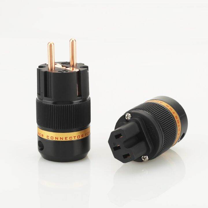 Viborg VE501+VF501 Pure Copper Schuko Power Plug Connector +IEC Female ...