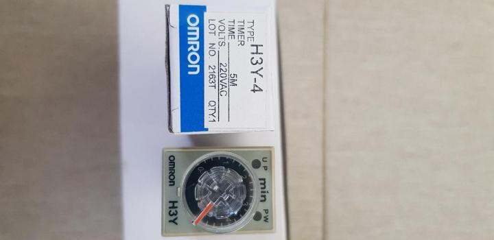 H3Y-4 OMRON AC220V Delay Timer Time Relay 0 - 5 Min. with Base | Lazada.co.th