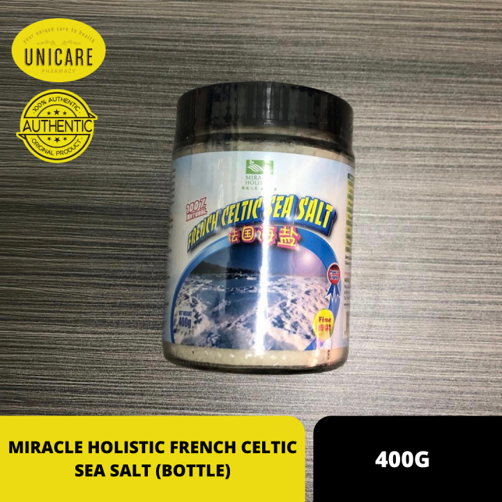 MIRACLE HOLISTIC FRENCH CELTIC SEA SALT 400G (BOTTLE) | Lazada