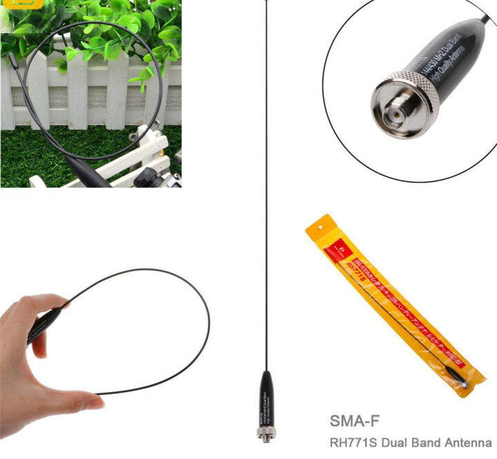 Original RH 771S Ultra-Soft Antenna U/V Dual Band Female For Two Way Radio Walkie Talkie Baofeng ...