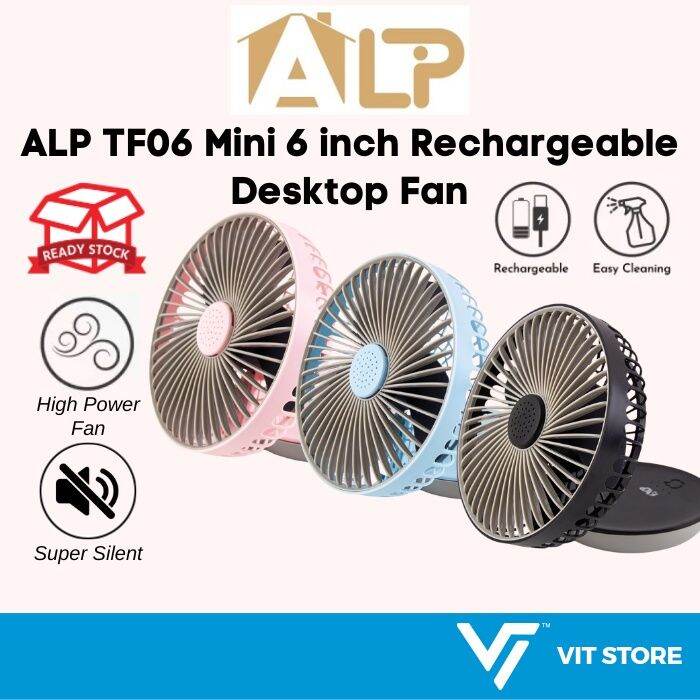 ALP TF06 Rechargeable Fan 6 inch Foldable Kipas Mini Micro USB Desktop Outdoor Fan | Lazada