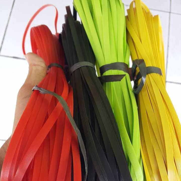 Bahan rotan sintetis harga per 60 meter tali kokedama anyaman bambu ...