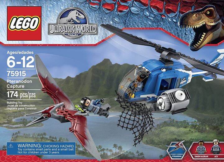 LEGO Jurassic World Pterodactyl Capture Building Block Set 75915 (174 ...