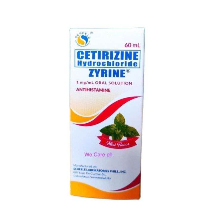 Antihistamine Cetirizine for kids Syrup ZYRINE 60ml | Lazada PH