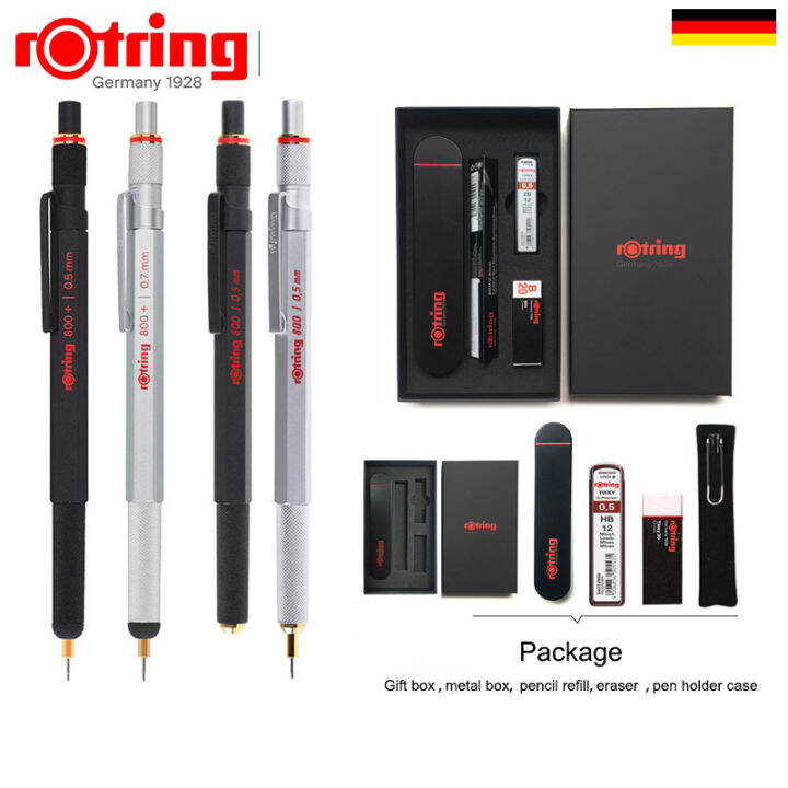 ROtring 800 Retractable Mechanical Pencil 0.5mm Black Silver Barrel ...