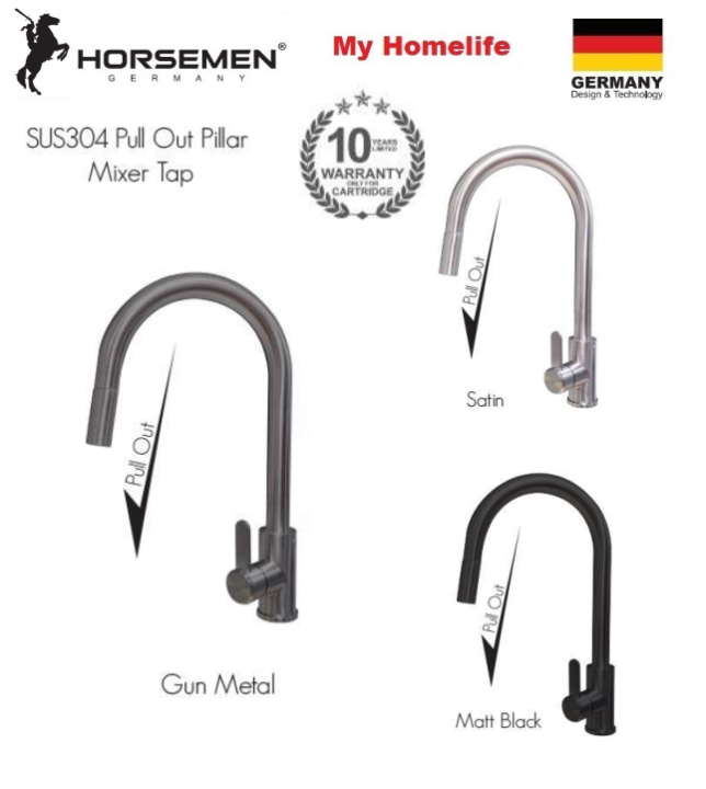 HORSEMEN PULL PUT KITCHEN TAP / STAINLESS STEEL SUS304 / MIXER TAP ...