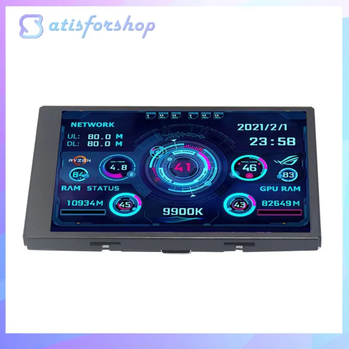 【Newest】AIDA64 Type-C Secondary Screen CPU GPU RAM HDD Monitor for Mini ...