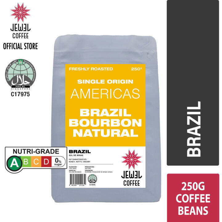 Jewel Coffee Brazil - Coffee Beans 250g (Halal Certified) | Lazada ...