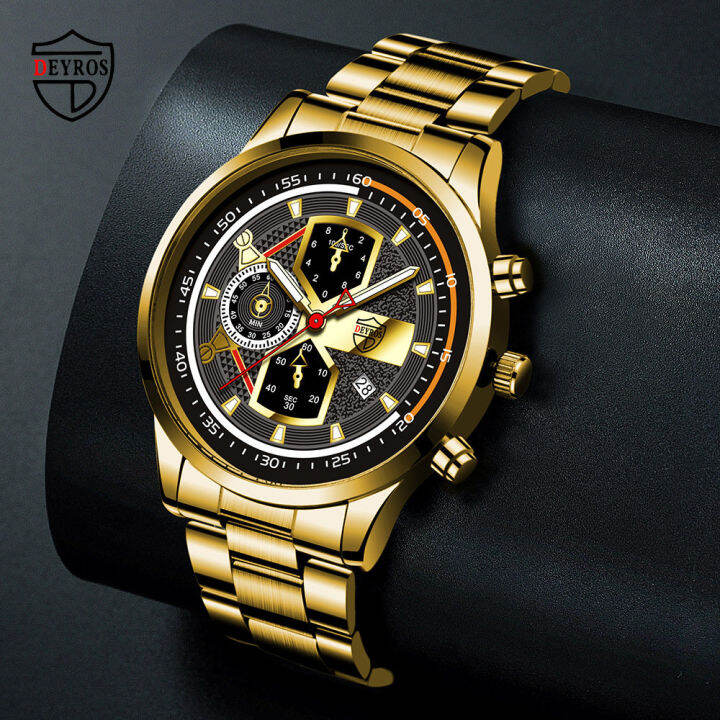 DEYROS Watch for Men New High-end Luxury Gold Man Watch Official ...