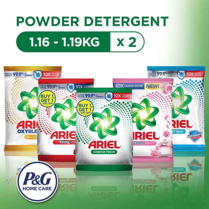 [Bundle of 2] Ariel Powder Detergent Sunrise Fresh Floral Passion Antibac Golden Bloom Bundle 1 ...