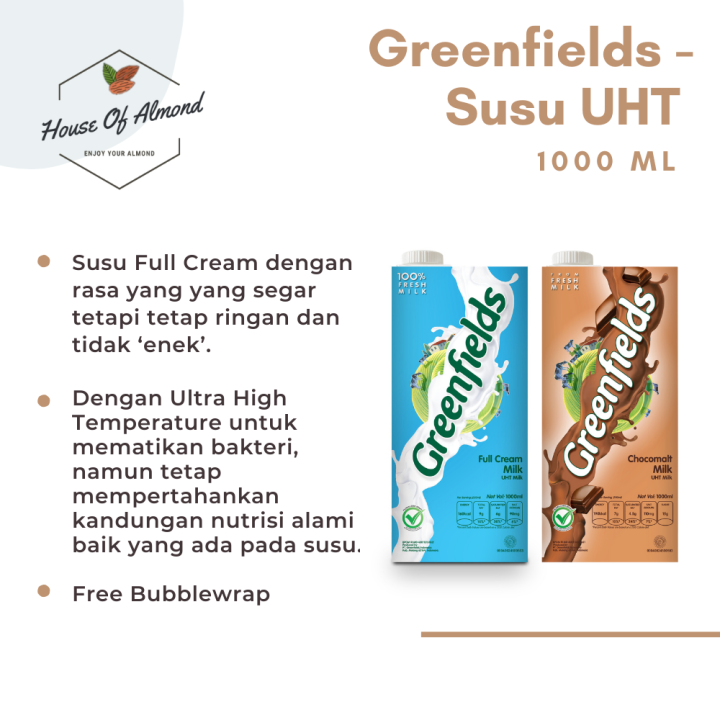 Greenfields Susu UHT / UHT Milk 1 Liter | Lazada Indonesia