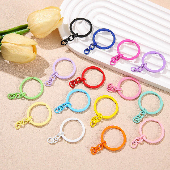 St.kunkka 5pcs 5.5mm Alloy Color Key Ring And Chain Two-piece Set For ...
