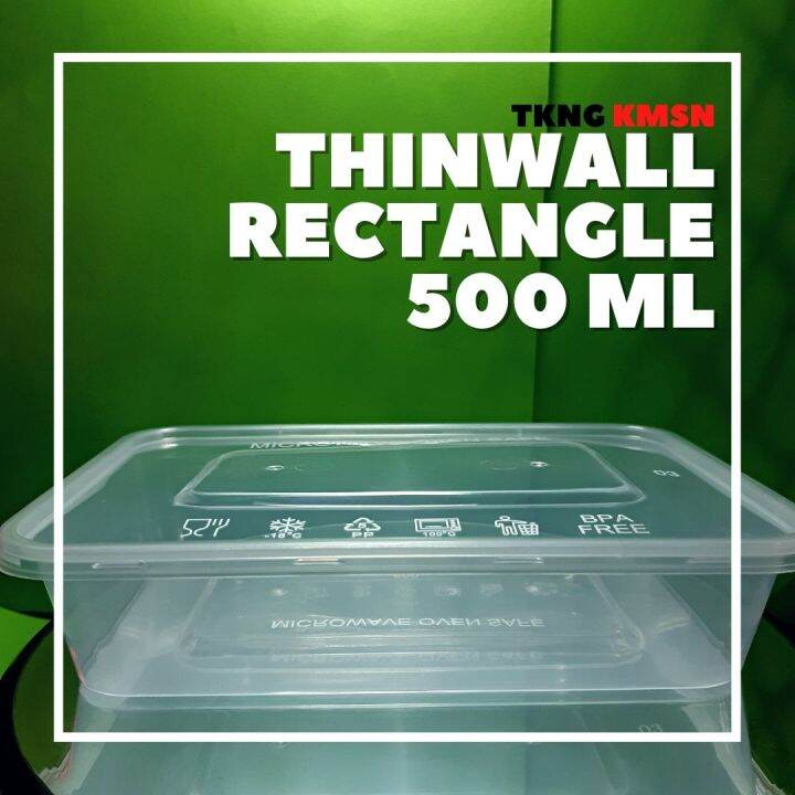 Thinwall Rectangle 500 ML (isi 25 pcs) | Lazada Indonesia