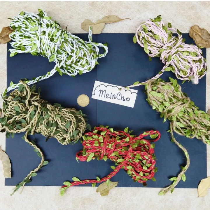 Tali GONI DAUN PITA DAUN Rami Kepang Daun Flower Crown Pita Satin ...