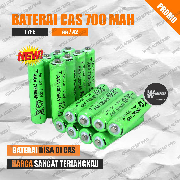 BATERAI REMOT CAS AAA A3 BATTERY RECHARGEABLE NICD 700 600 MAH | Lazada ...