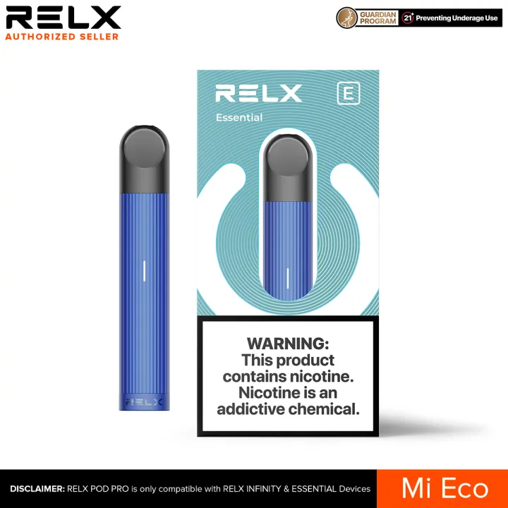 RELX ESSENTIAL BLUE Device For RELX Pro Pods Simple Easy Charging Leak ...