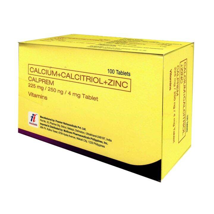 CALPREM Calcium + Calcitriol + Zinc (as picolinate) 1 Tablet | Lazada PH