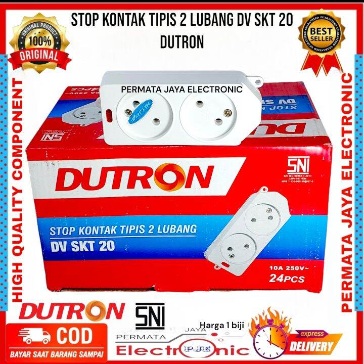 Stop Kontak Gepeng Tipis DUTRON 2 Lubang - DV-SKT-20 | Lazada Indonesia
