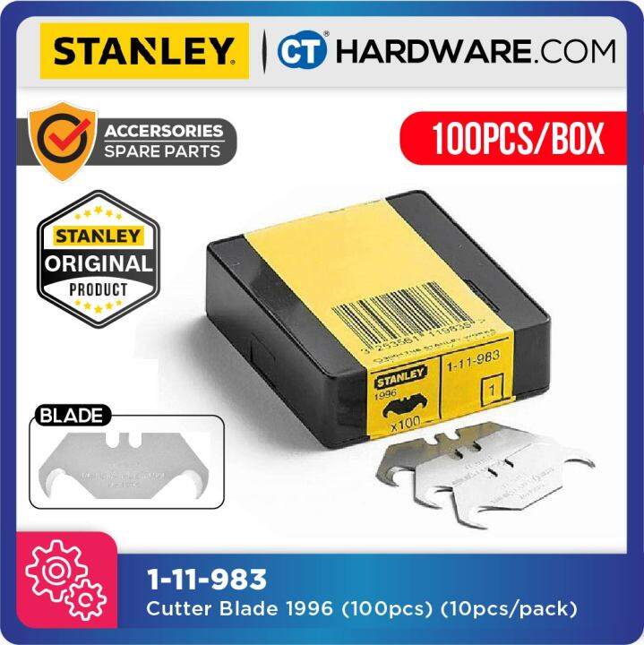 STANLEY 111983 KNIFE / CUTTER LARGE HOOK BLADES X 100PC PER BOX [ 1-11 ...